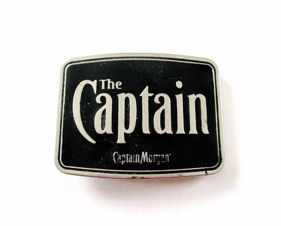 Vintage The Captain Belt Buckle, Captain Morgan Black… - Gem