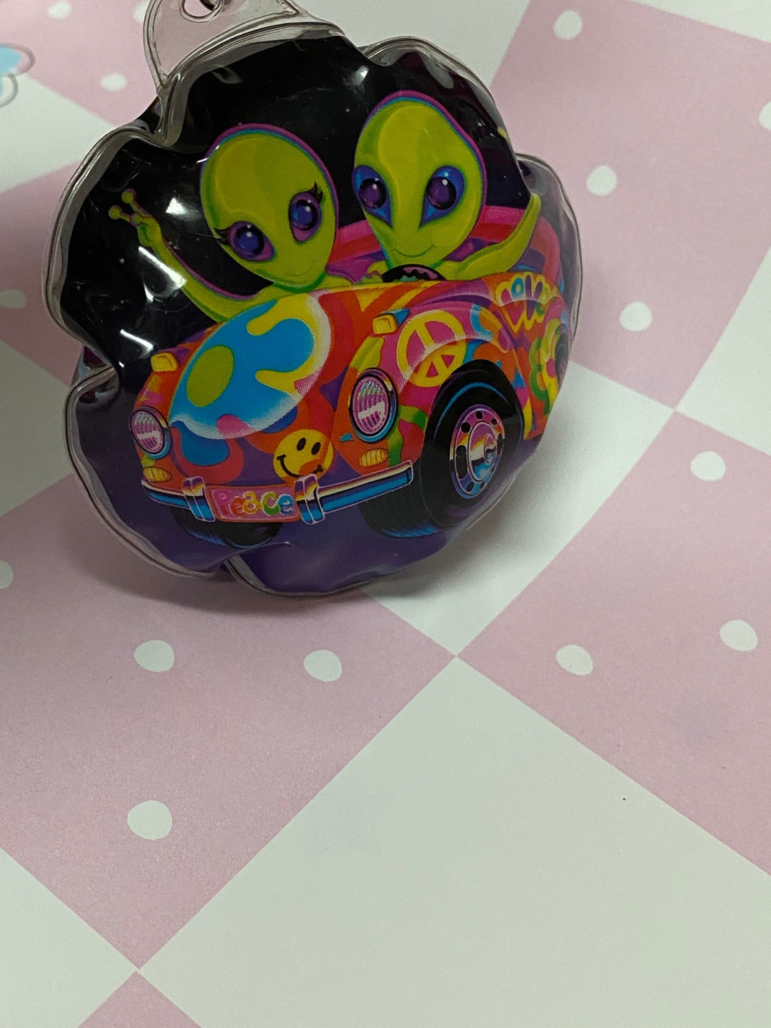 Vintage Lisa Frank Puffy Keychain Zoomer and Zorbit - Etsy