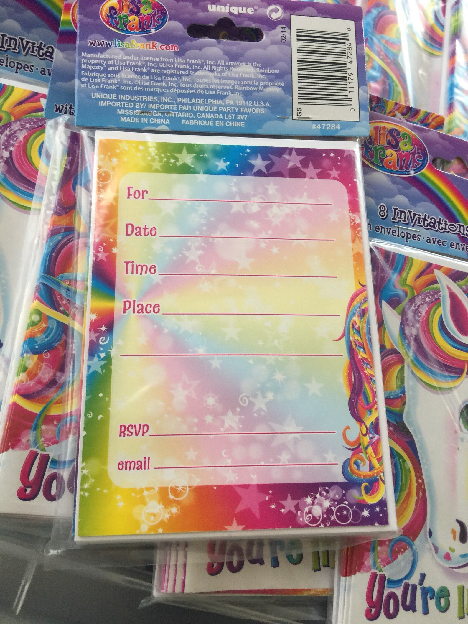 1 Package Lisa Frank Invitations NIP - Etsy