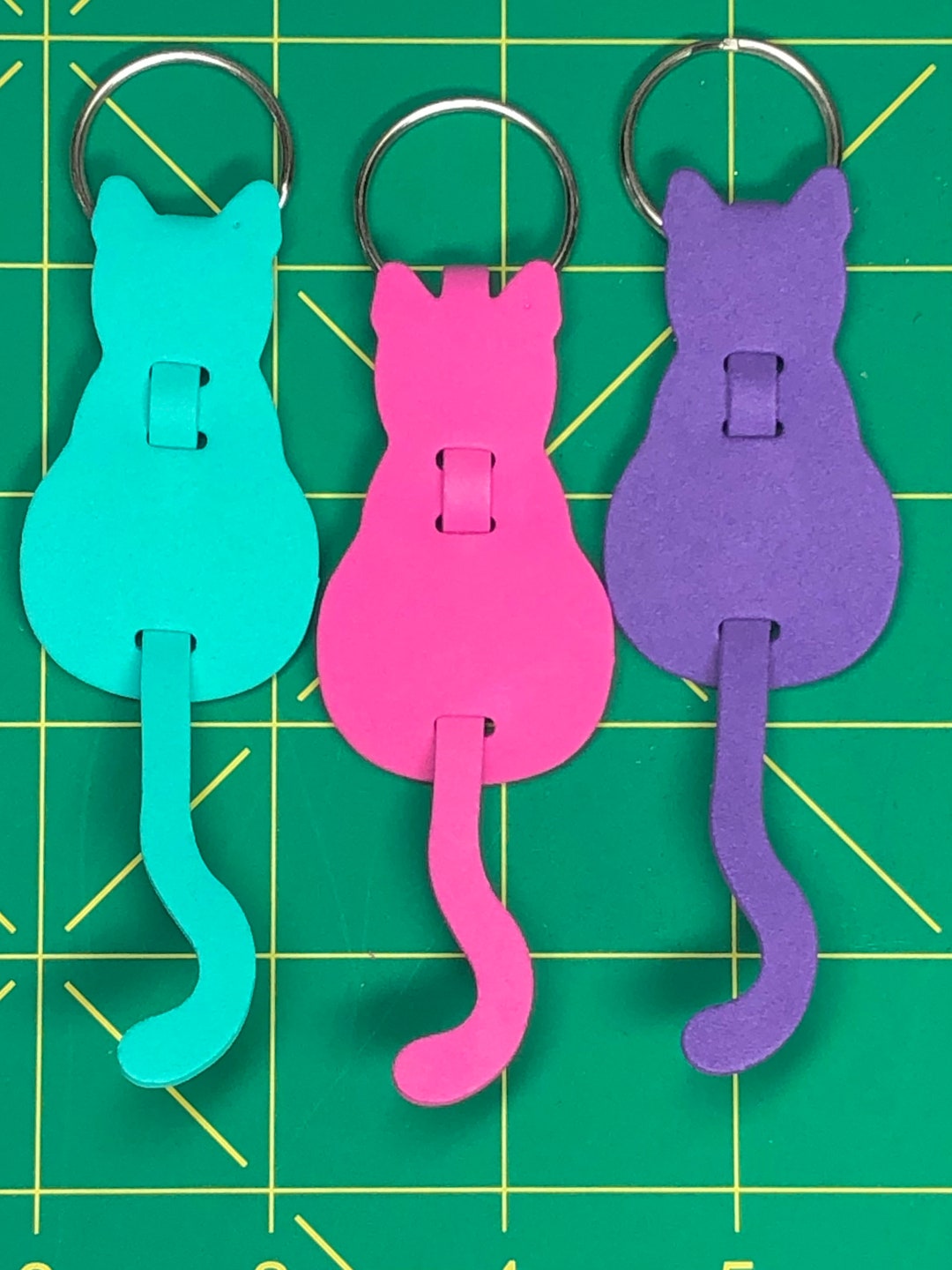 Foam Cat Keychains, Set of 3, Fun Zipper Pulls - Etsy