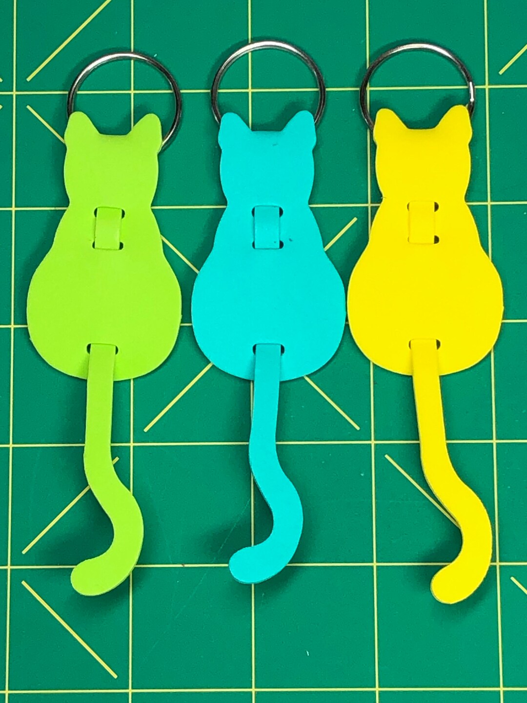 Cat Keychains/set of 3/luggage Tag/zipper Pull/cut Foam/kitty/great ...