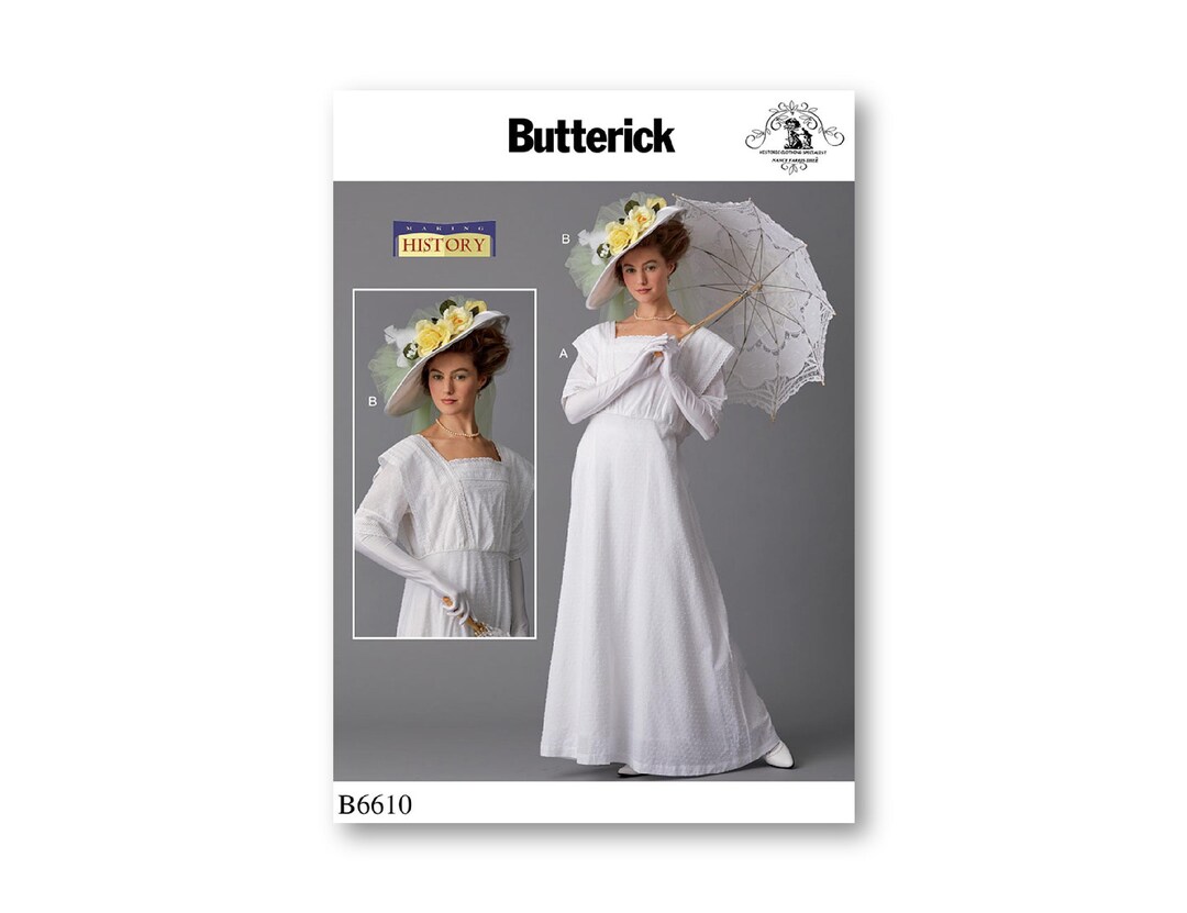 1910s Tea Dress- Butterick Making History Pattern- Elevated Waist ...