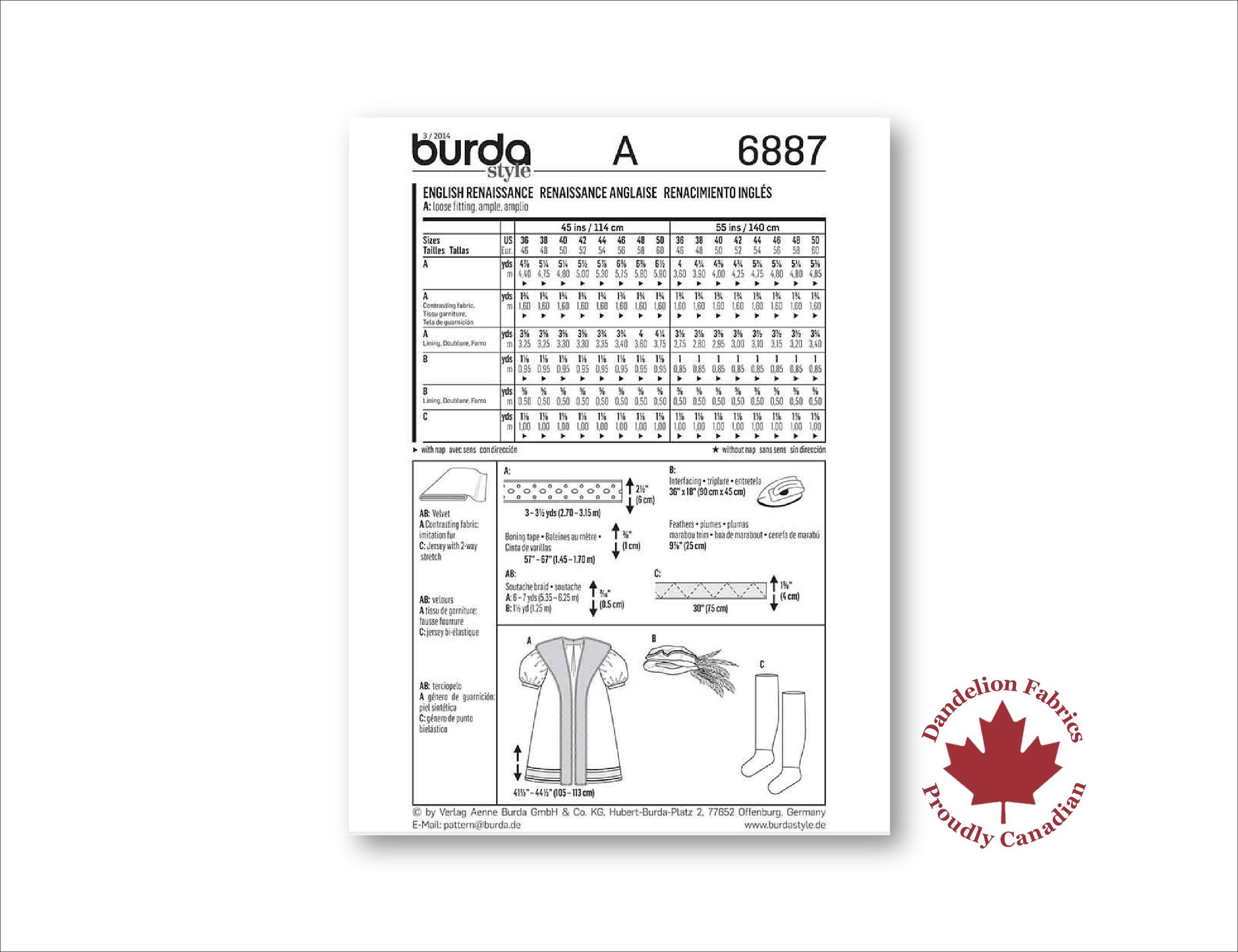 Men's English Renaissance- Burda Pattern- Tudor Style Coat With Fur ...