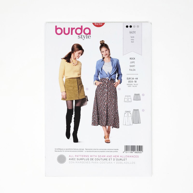 Burda Skirt - Etsy