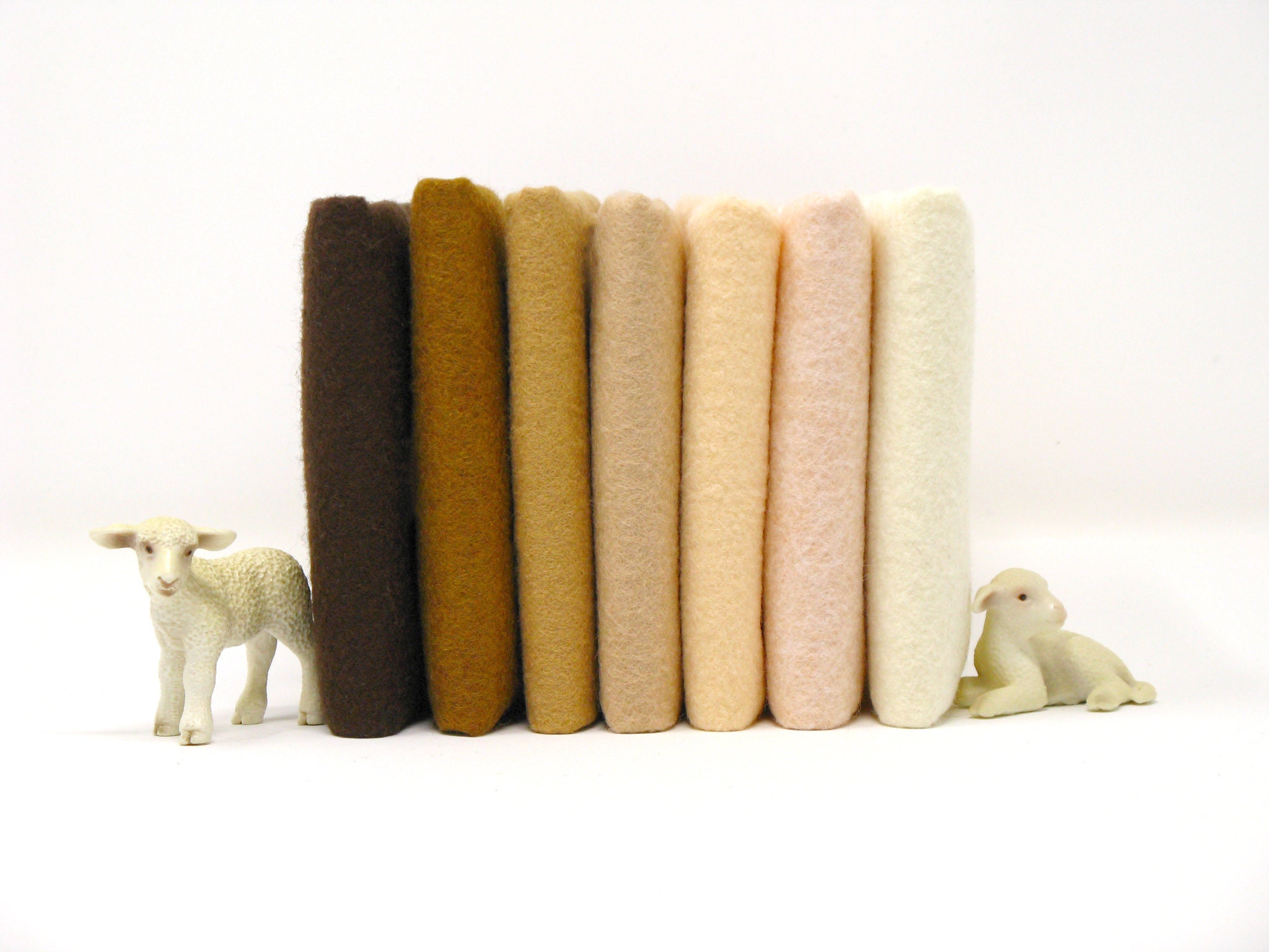 Dollmakers' Skin Tone Felt Pack- 7 Sheets- Wool Blend- 9" X 12" (22.8cm ...