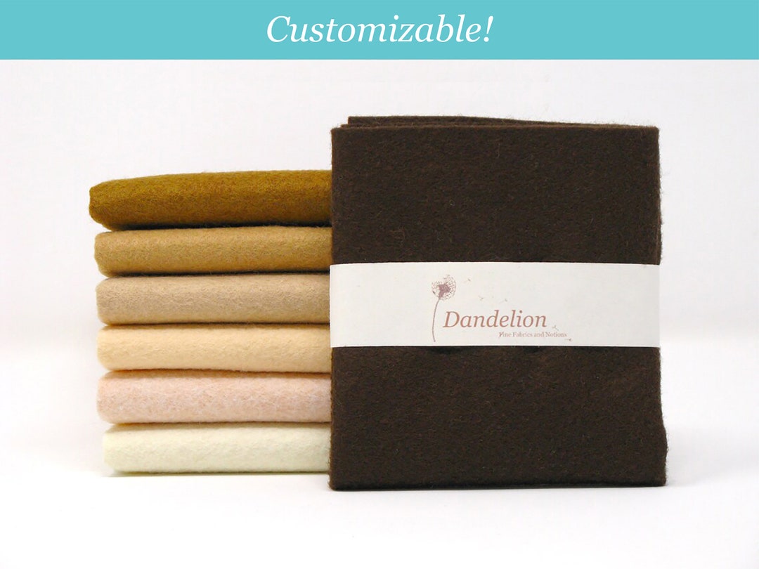 Dollmakers' Skin Tone Felt Pack- 7 Sheets- Wool Blend- 9" X 12" (22.8cm ...
