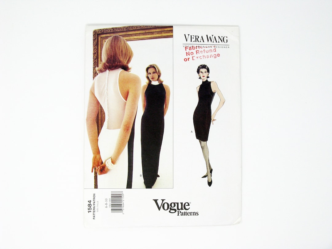 Vera Wang Pattern- Vintage Vogue Pattern- 1990s Sewing Pattern - Etsy