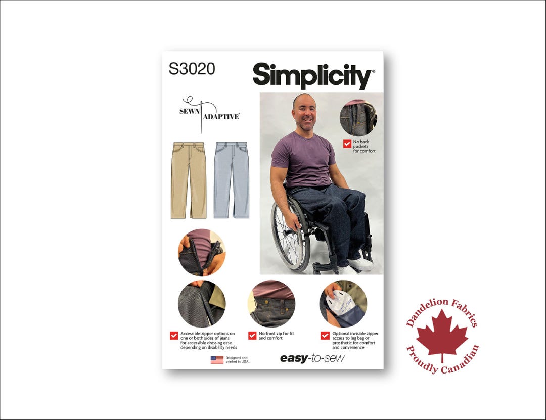 Adaptive Pant- Simplicity Pattern- Designed for Seated Position ...