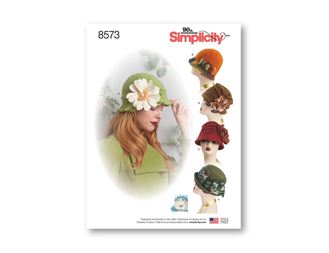Cloche Hat Pattern- Simplicity Pattern- 5 Different Hat Styles With ...