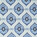 Blue Ogee Cotton Fabric 100% Cotton Plain Weave Printed Quilting Cotton ...