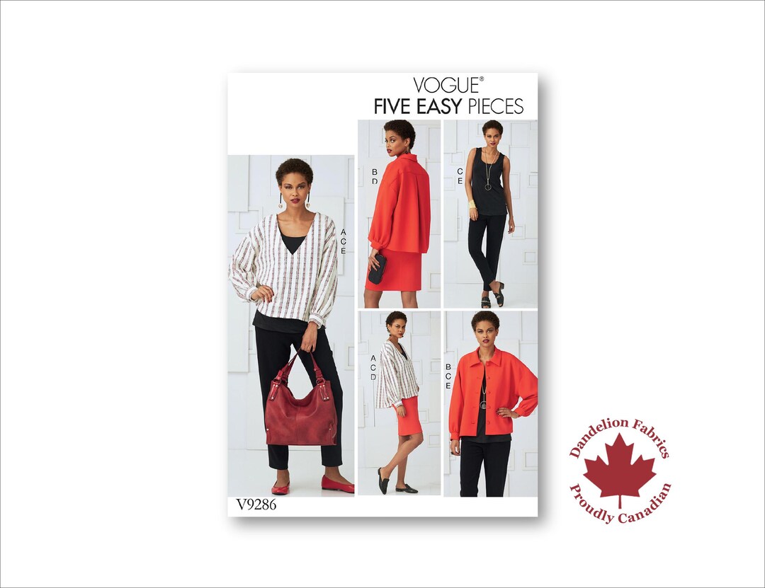 Five Easy Pieces- Vogue Pattern- Loose Dropped Shoulder Blouse or ...