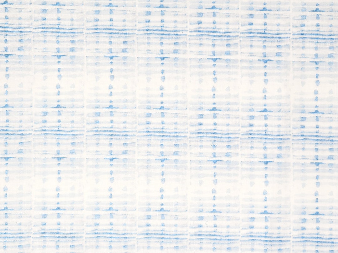 White & Blue Shibori Line Print- Cotton Quilting Print - Etsy