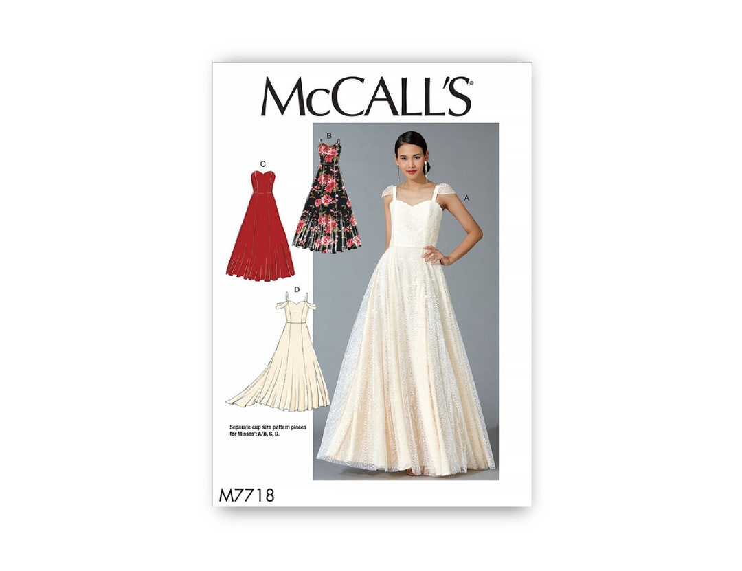 Bridal Gown Pattern- Mccall's Pattern- Boned Bodice, Princess Seams ...