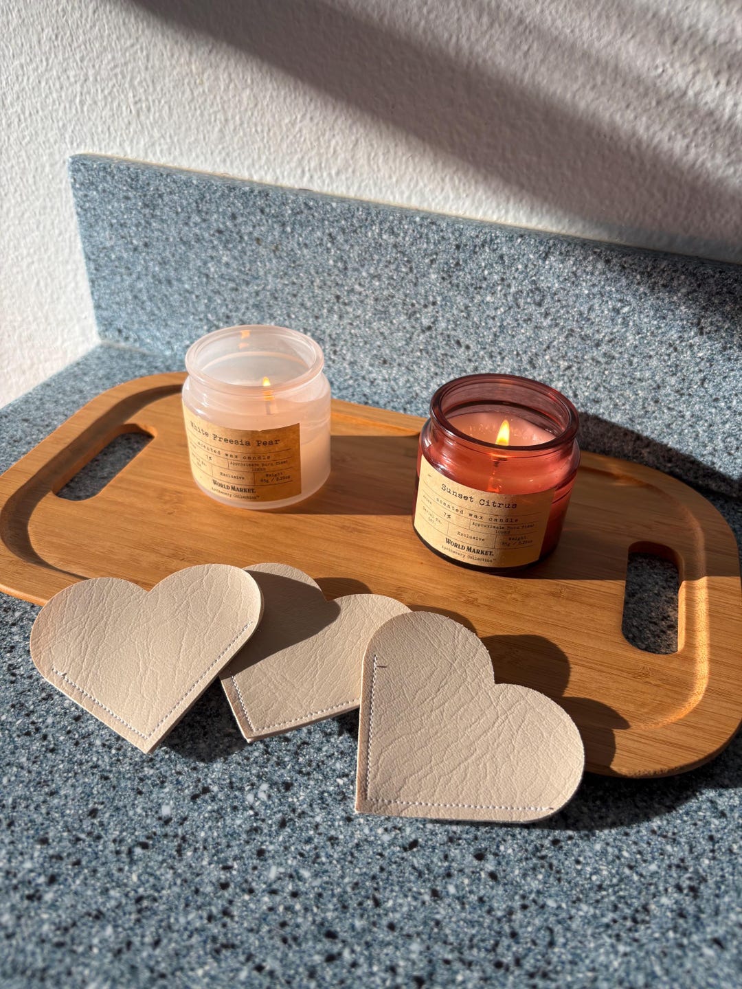 Vinyl Heart Bookmarks - Set of 2 Beige - Etsy