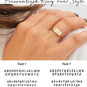 Personalized Name Ring Custom Initials Stacking Ring - Etsy