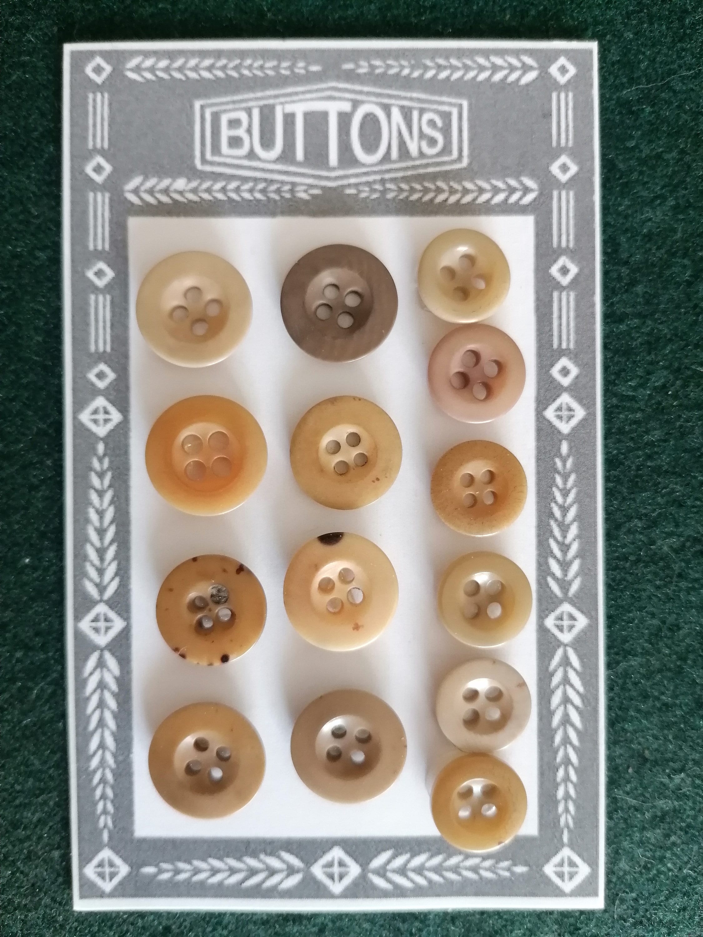 Vintage British Buttons on Cards, 8 Designs to Choose From - Etsy