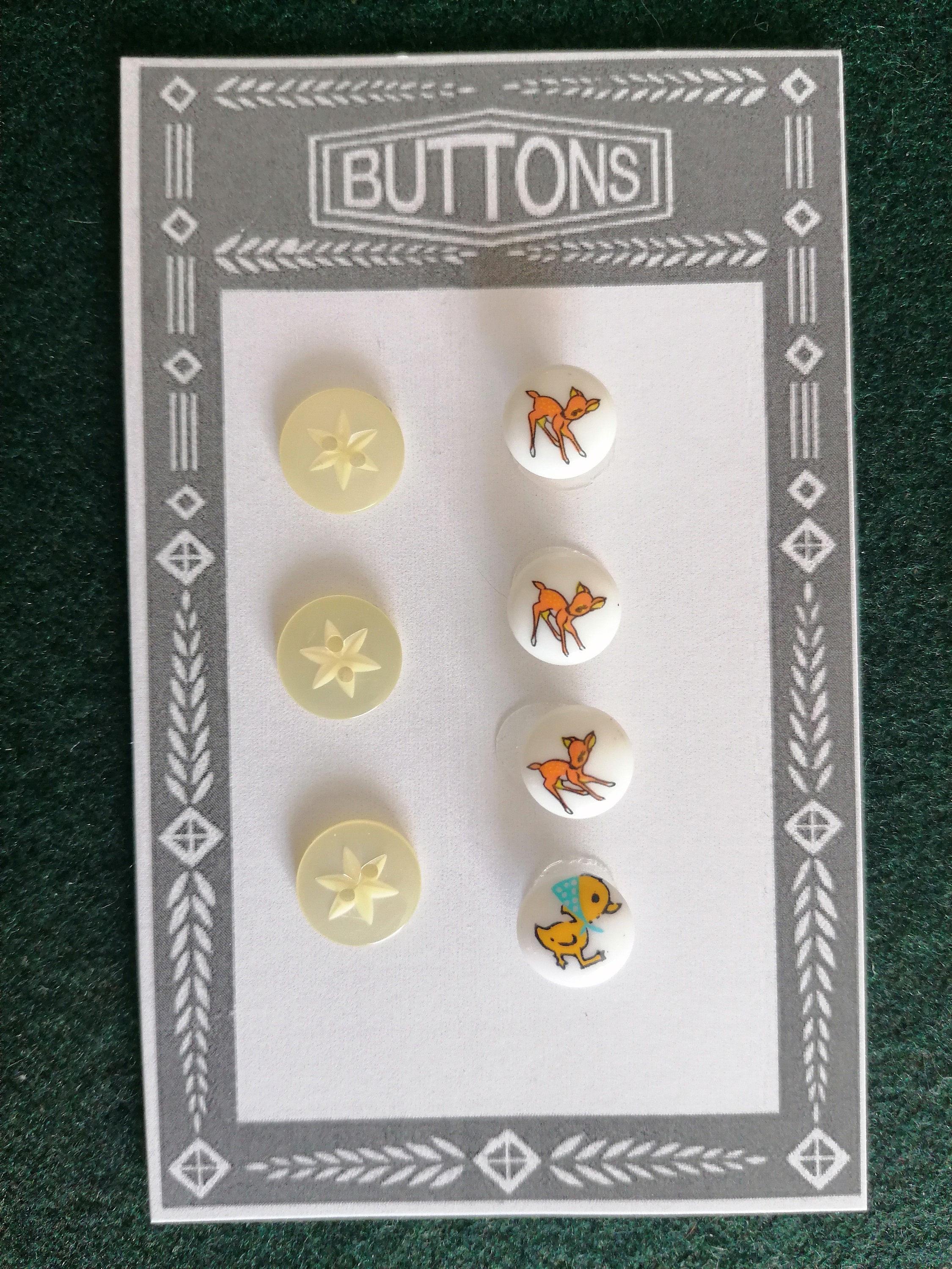 Vintage British Buttons on Cards, 8 Designs to Choose From - Etsy