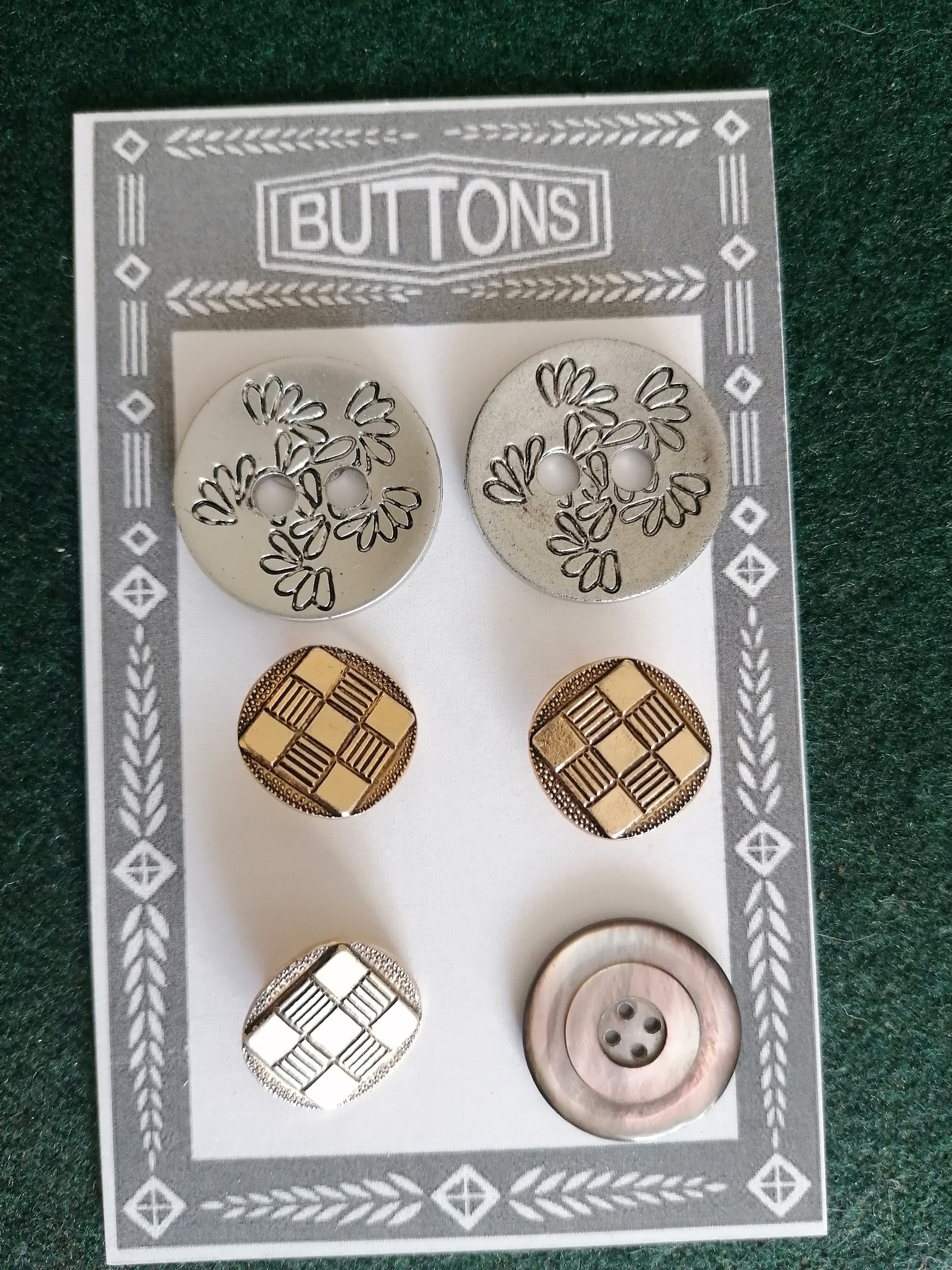 Vintage British Buttons on Cards, 8 Designs to Choose From - Etsy