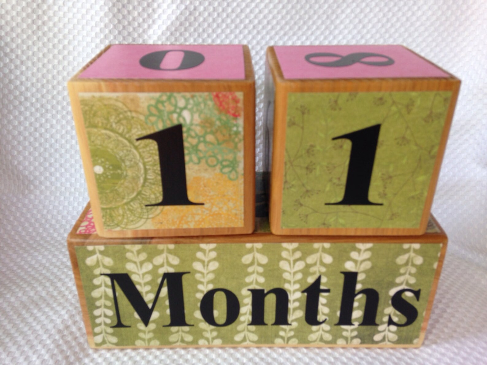 Milestone Blocks for Baby and Pregnancy: Pinks and Greens - Etsy