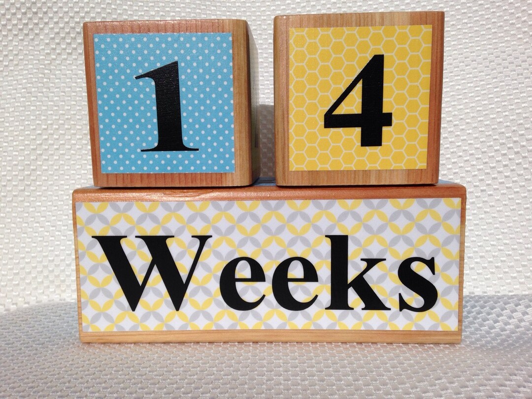 Custom Milestone Blocks for Baby and Pregnancy Blue/yellow, Maternity ...