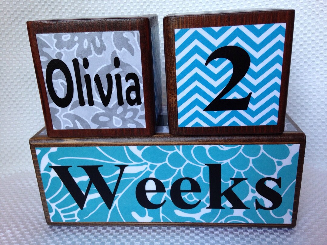 Name/initial Block Add On, Maternity Photo Prop - Wooden Age Blocks ...