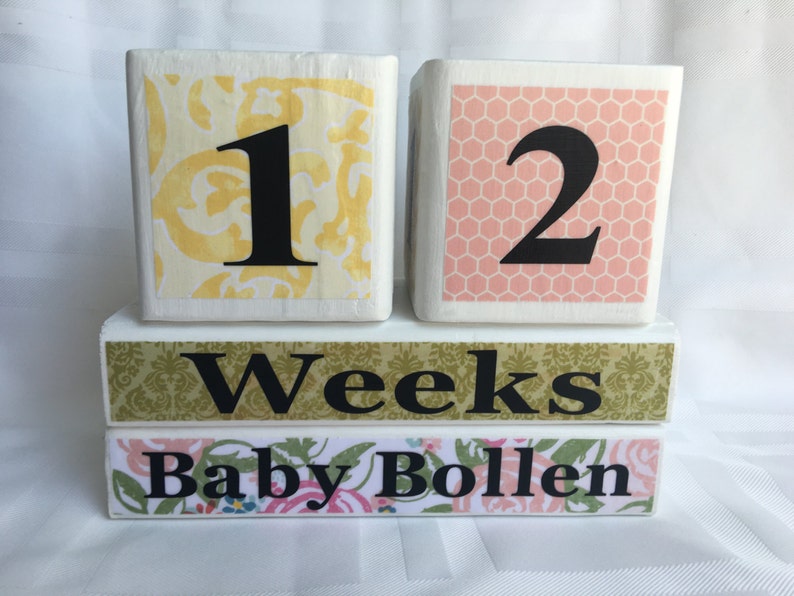 Custom Weeks/Months Blocks for Baby and Pregnancy Maternity | Etsy