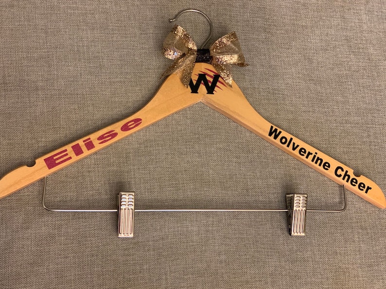 Personalized Cheer Uniform Hanger, Cheer Gift, Cheerleading, Team, - Etsy