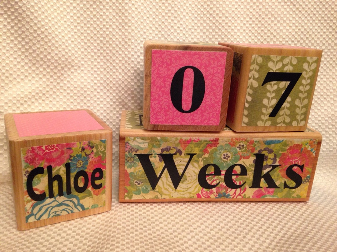 Custom Milestone Blocks for Baby and Pregnancy W/ Name Block,maternity ...