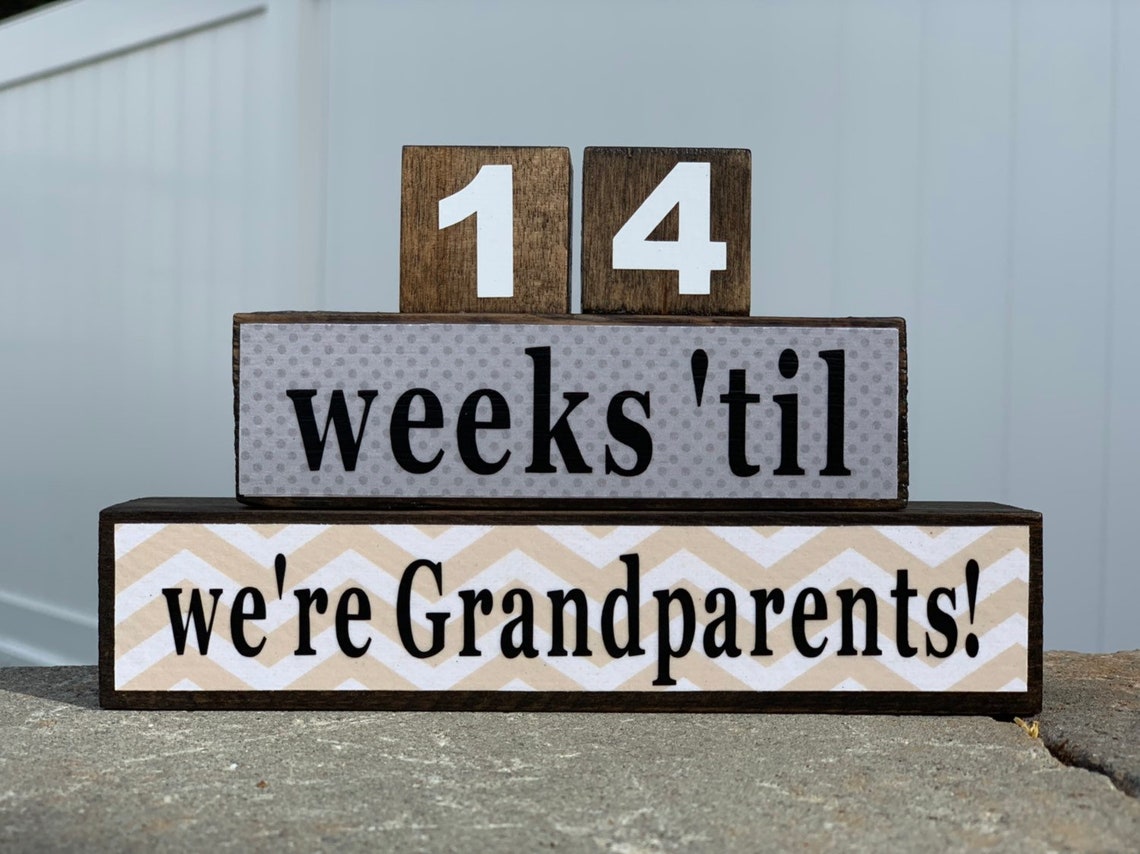 Pregnancy Countdown Blocks New Baby Blocks Mother's Day | Etsy