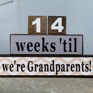 Pregnancy Countdown Blocks, New Baby Blocks, Mother's Day Gift, Father ...