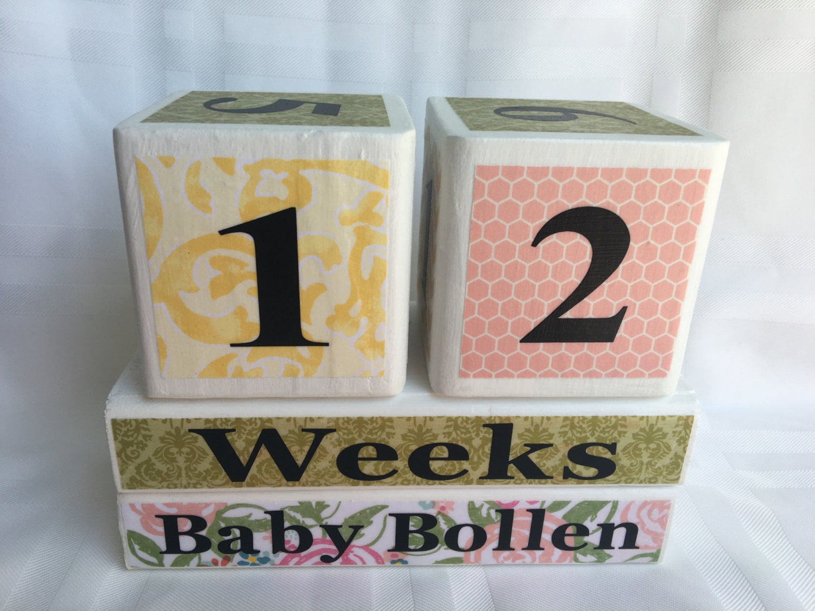 Custom Weeks/Months Blocks for Baby and Pregnancy Maternity | Etsy