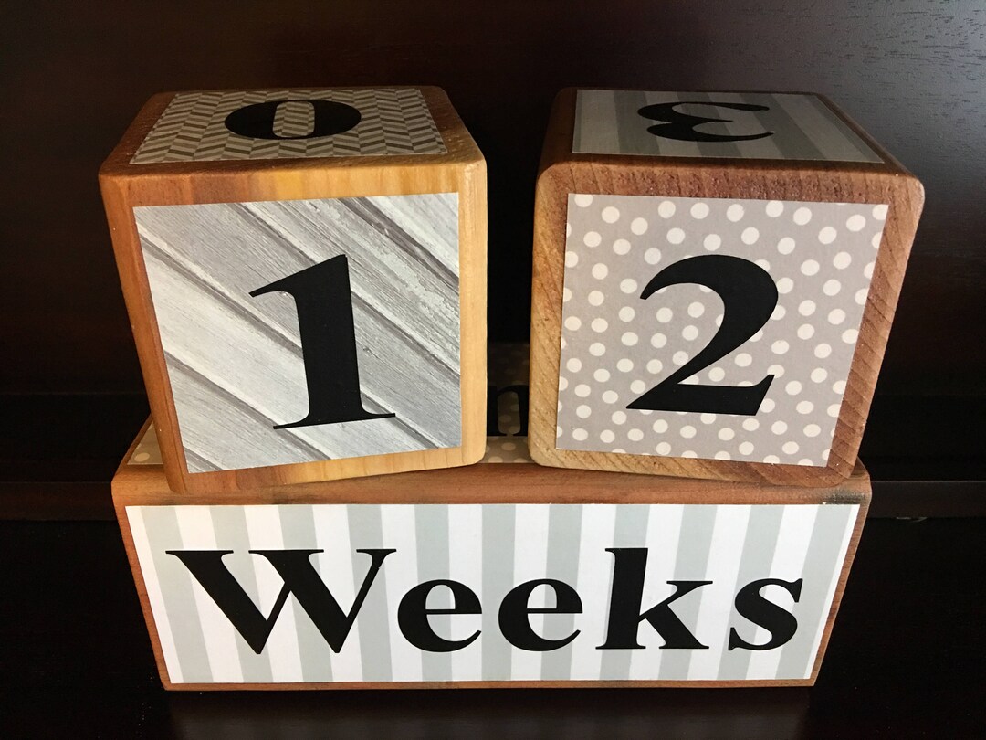 Custom Milestone/age Blocks for Baby and Pregnancy - Grey - Maternity ...
