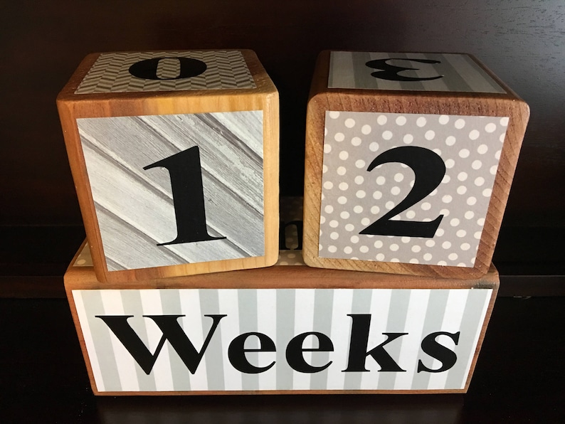 Custom Milestone/age Blocks for Baby and Pregnancy Grey - Etsy
