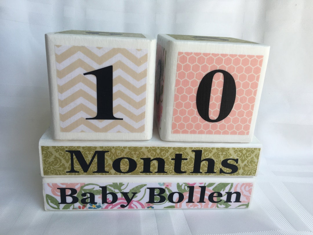 Custom Weeks/months Blocks for Baby and Pregnancy, Maternity Photo Prop ...