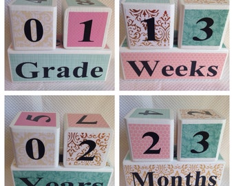 Pink Baby Blocks - Etsy