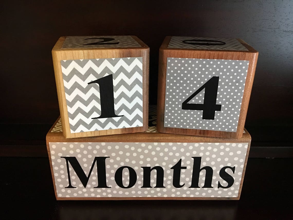 Custom Milestone/age Blocks for Baby and Pregnancy Grey | Etsy
