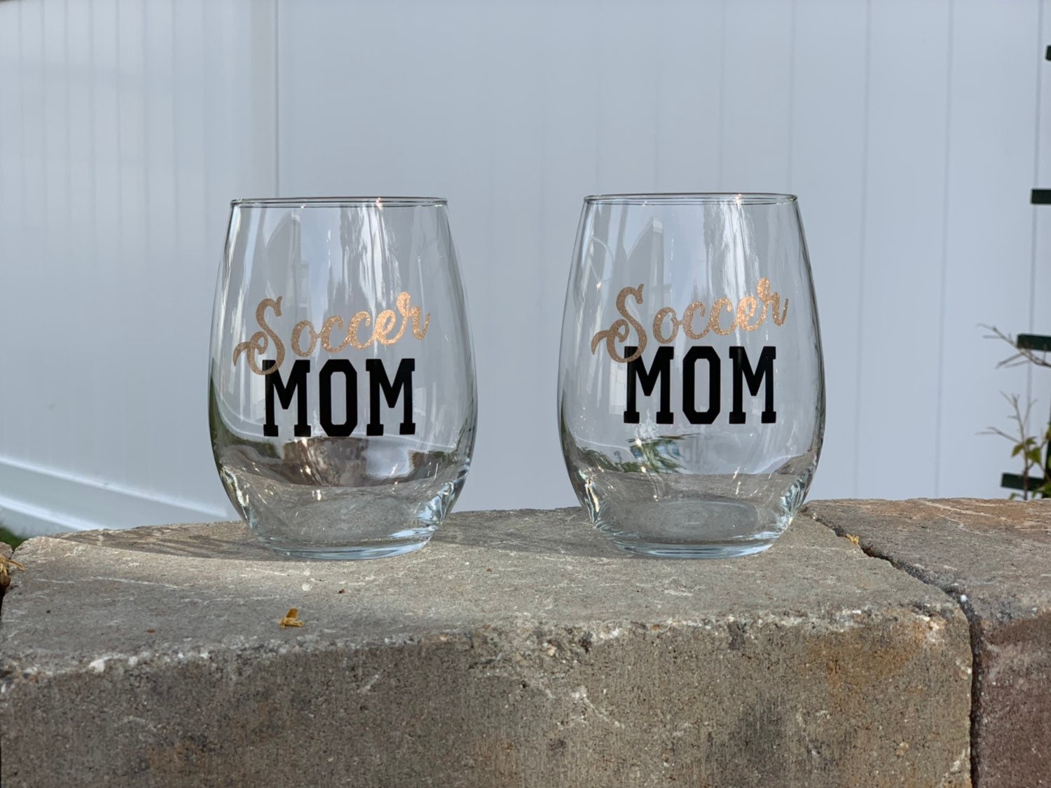Soccer Mom Wine Glass Set team mom gift soccer mom team | Etsy