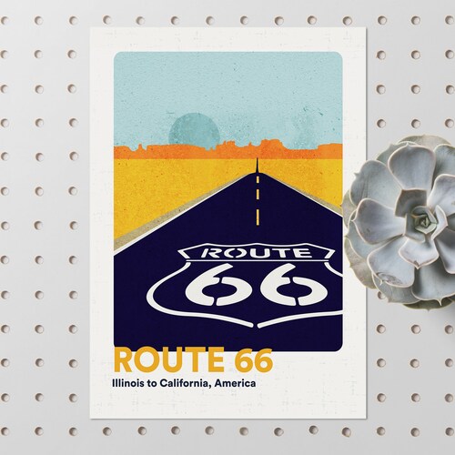 Route 66 Travel Posters // America Wall Art Prints - Etsy