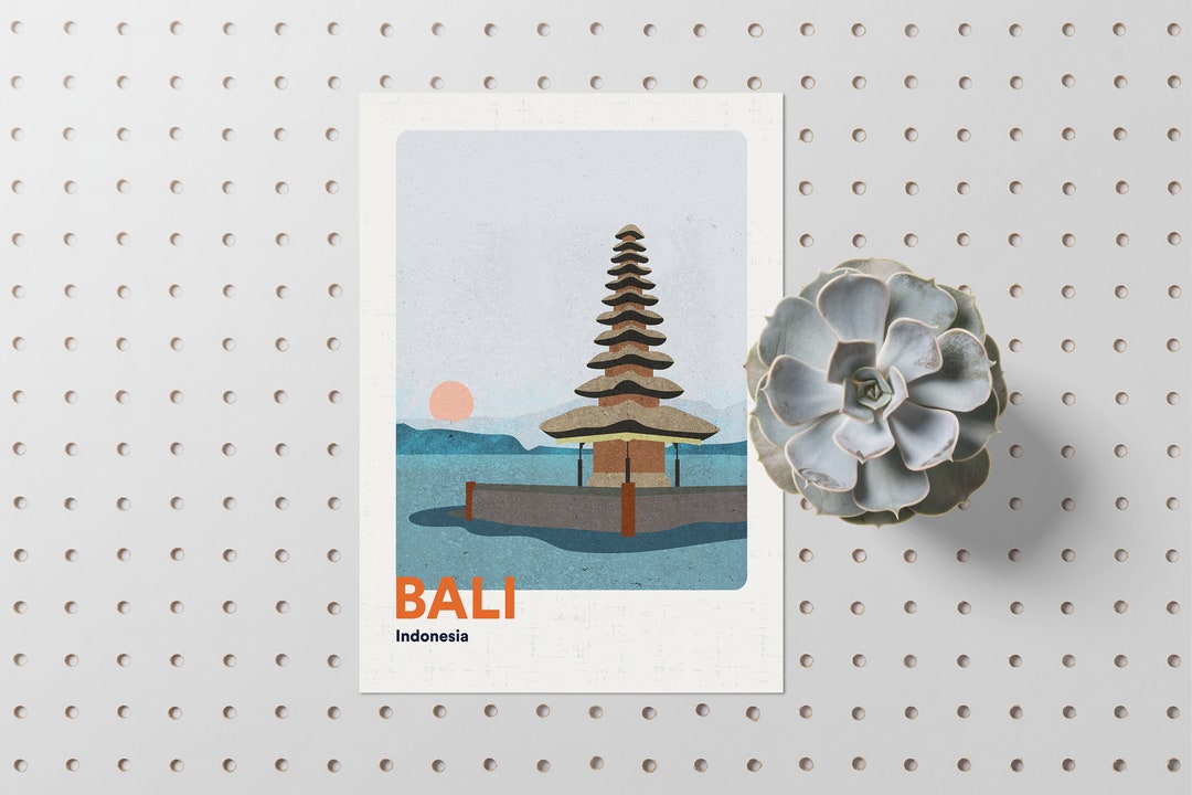 Bali Poster // Indonesia Bali Prints Travel Posters // Illustration ...