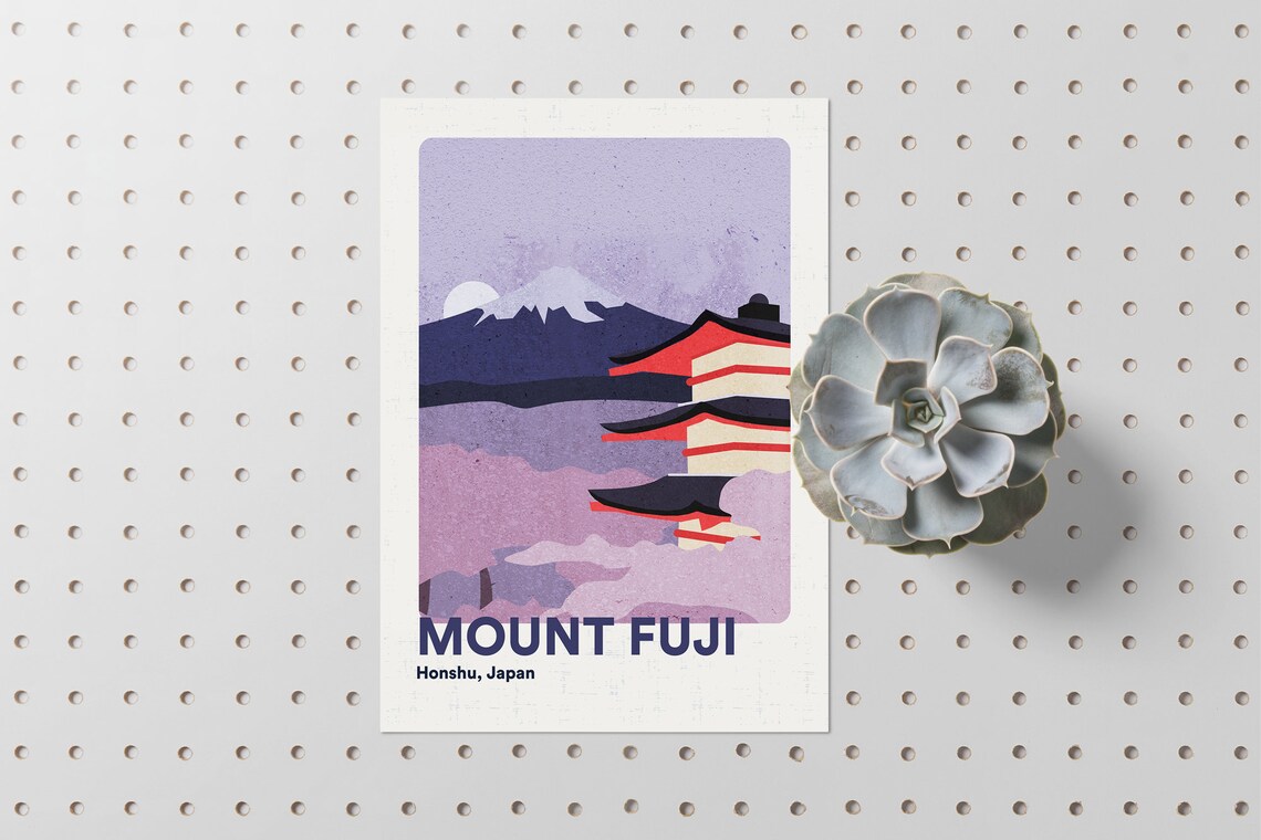Japan Poster // Mount Fuji Posters // Wall Art Prints Travel | Etsy