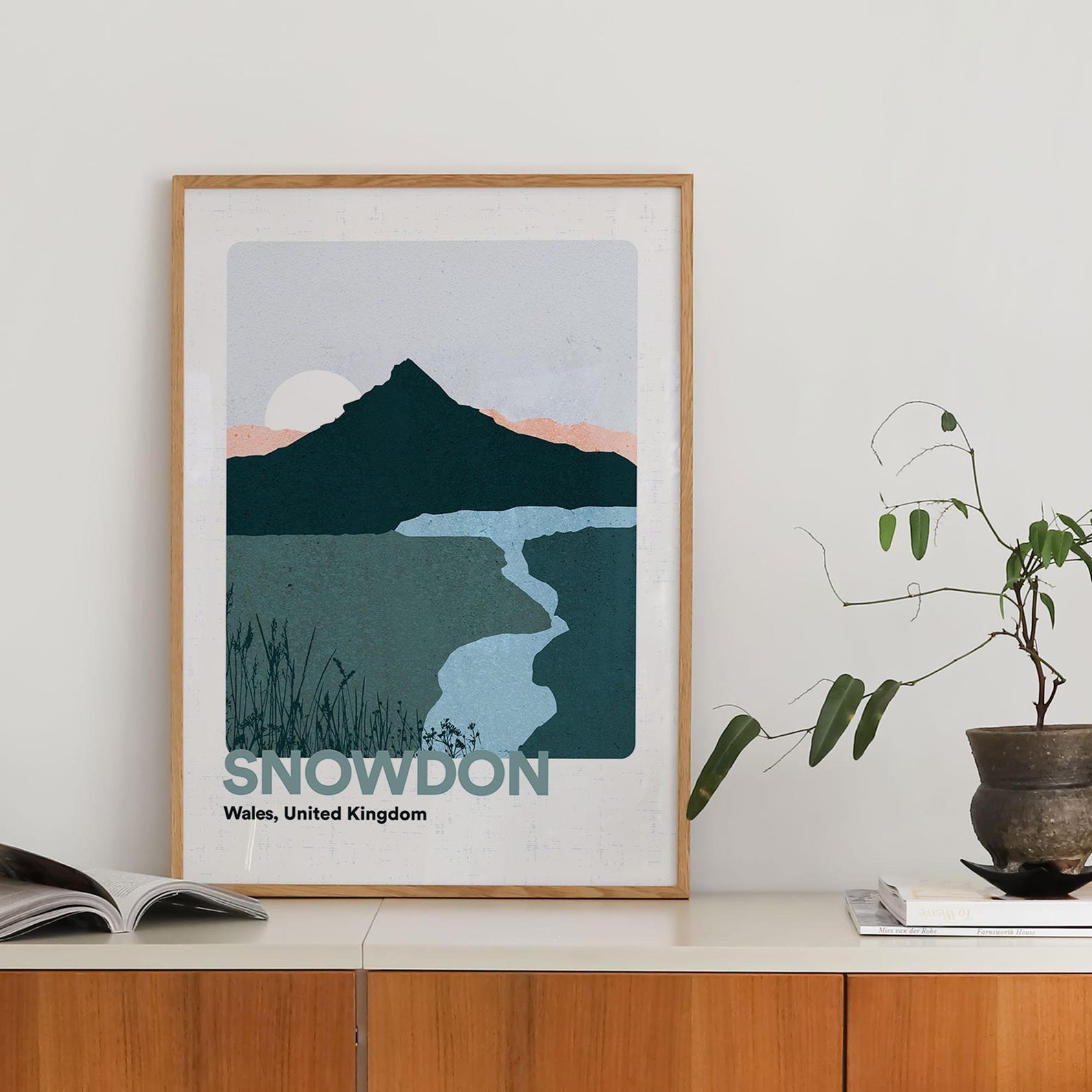 Snowdon Poster // Snowdon Print // Wales Wall Art Prints Travel ...