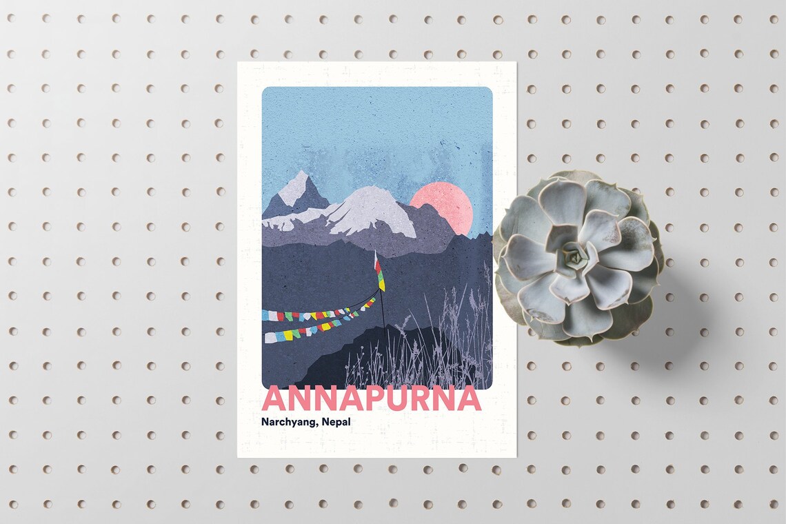 Nepal Poster // Annapurna Posters // Wall Art Prints Travel - Etsy