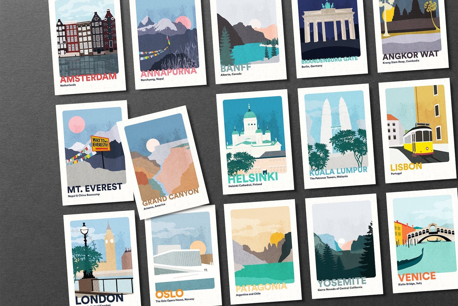 Travel Postcards Set of 15. Volume 2 Postcard Gifts. Art - Etsy UK