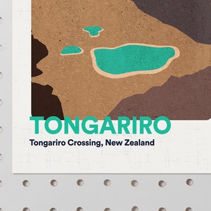 New Zealand Poster // Tongariro Travel Print Gift - Etsy