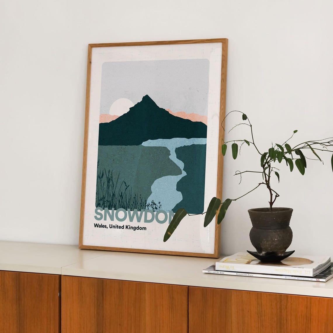 Snowdon Poster // Snowdon Print // Wales Wall Art Prints Travel ...