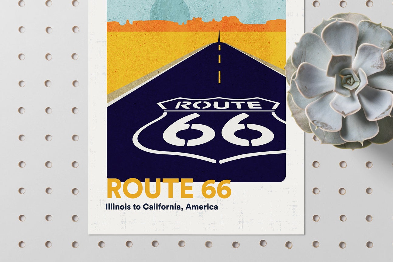 Route 66 Travel Posters // America Wall Art Prints - Etsy Singapore