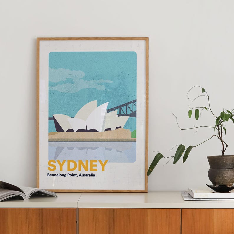 Sydney Opera House Poster | Australia Travel Print | Sydney Wall Art ...