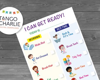 Kids Get Ready Chart - Etsy