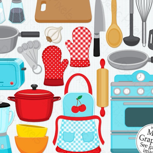 Cooking Utensils Clip Art Set Commercial Use Clip Art Set - Etsy