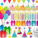 Birthday Clipart Digital Clip Art Rainbow Birthday - Etsy